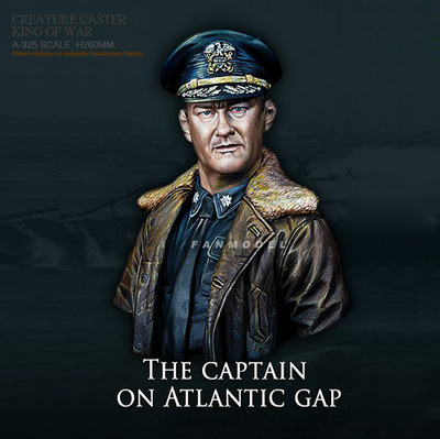 1/10  二战盟军潜艇艇长 树脂兵人 白模 A-326
