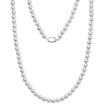 潮宏基s925银仿珍珠项链