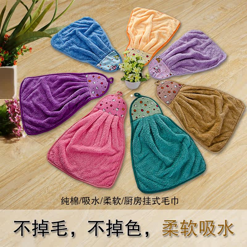 定制logo吸水珊瑚绒毛巾10条装厨房专用加厚干发巾包邮