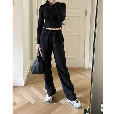 怕冷的姐妹冲~loungeful冬季可以封神！加绒！宽松直筒休闲运动裤