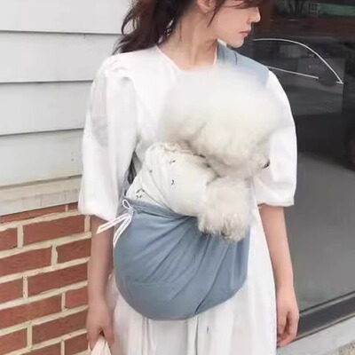 双面抽绳袋鼠包宠物包