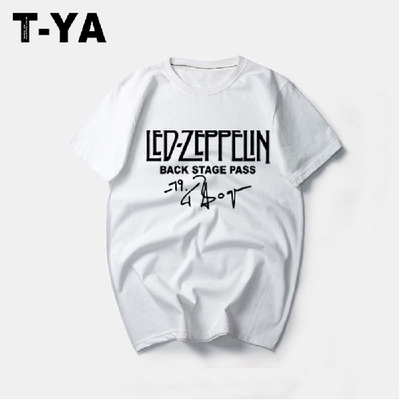 摇滚乐队齐柏林飞艇宽松短袖t恤