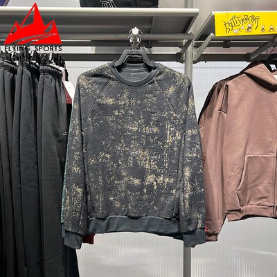 耐克卫衣男2025冬季薄绒保暖复古宽松休闲运动圆领上衣HV3806-010