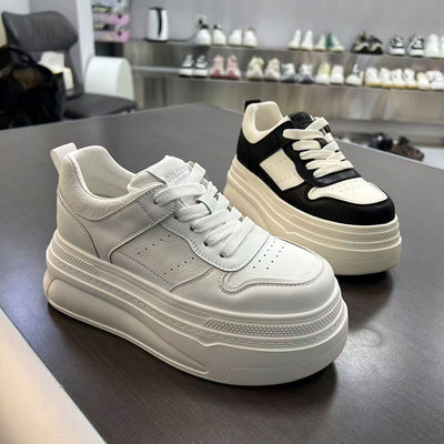 港风ulzzang个性增高小白鞋2026春季新款休闲鞋厚底白色单鞋