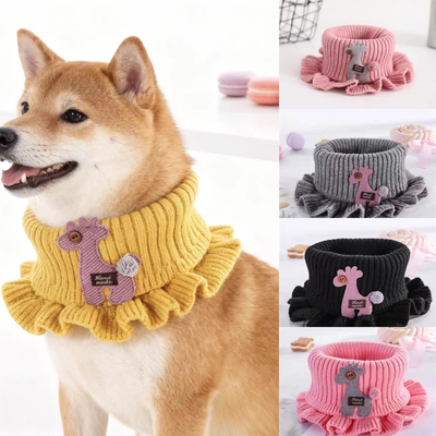 狗狗猫咪宠物护颈脖套秋冬季保暖柴犬项圈脖子保护脖子加厚中型犬