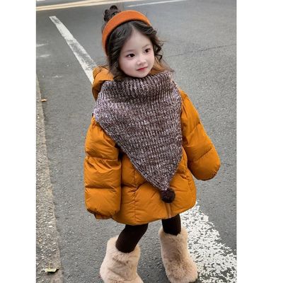 女童冬季南瓜精灵围巾