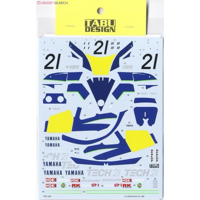 TABU 水贴 1/12  YZR500 TECH21 #21 1989 12069