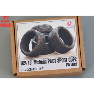 HobbyDesign 1/24 19寸Pilot Sport Cup 2宽款轮胎模型 HD03-0627