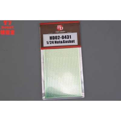 HobbyDesign 模型蚀刻片 1/24 螺帽和垫圈 HD02-0431