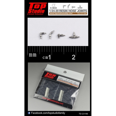 TopStudio 模型改造件 1/24-1/20模型 0.8mm树脂管线接头 TD23196