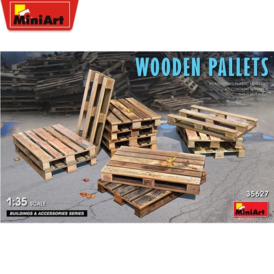 MiniArt 1/35 建筑场景模型 木制托盘 塑料模型  35627
