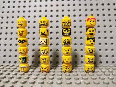 LEGO 乐高 人仔表情头 脑袋 3626 零件配件 1205#1 单表情