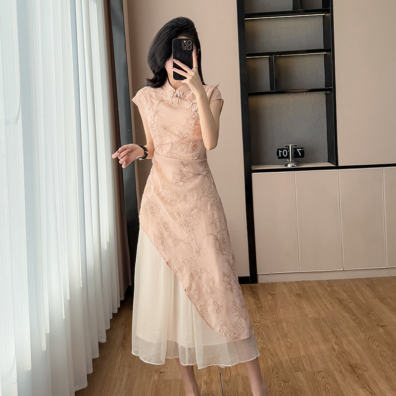 2026夏季新款中式天丝国风女神范旗袍连衣裙女