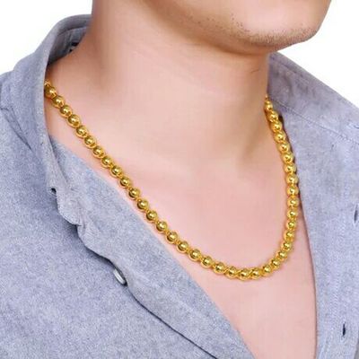 日韩新款镀越南沙金项链男女圆