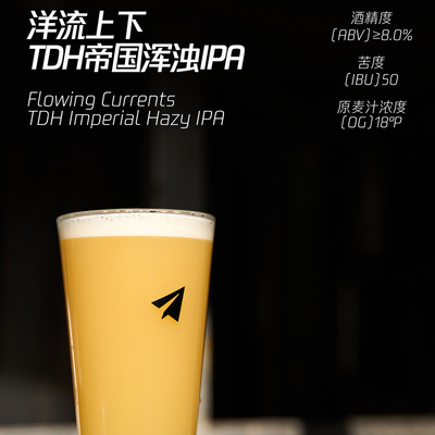 纸飞机酿造洋流上下TDH帝国浑浊IPA精酿啤酒473ml听装临界破晓
