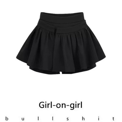 辣妹高腰A字短裤裙女春