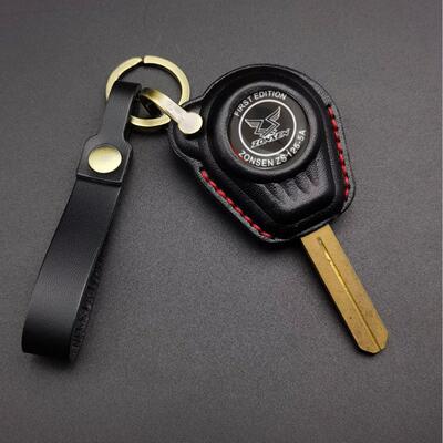 适用宗申优米Yomi小熊墩墩摩托车钥匙套泡泡ZS125-5A牛皮钥匙包扣