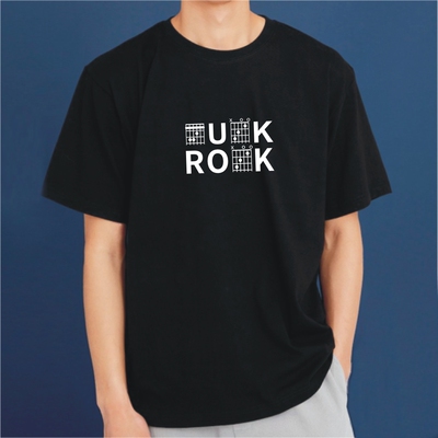 摇滚乐队短袖T恤字母ROCK体恤衫