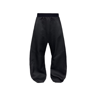 JCAESAR PANTS 低裆绗缝长裤 菱格肌理 膝盖打褶 弯刀