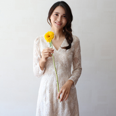 SHOOYA韩国蕾丝轻婚纱订婚礼服