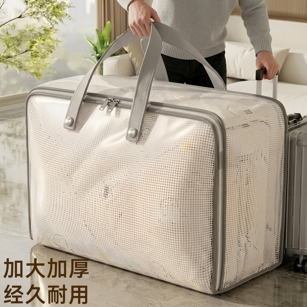 搬家打包袋大容量被子收纳袋防水防潮衣服棉被加厚编织行李整理袋