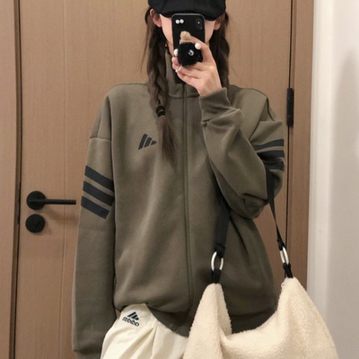 Adidas阿迪达斯男女25年春夏新款立领三条纹夹克外套JD4885 4887