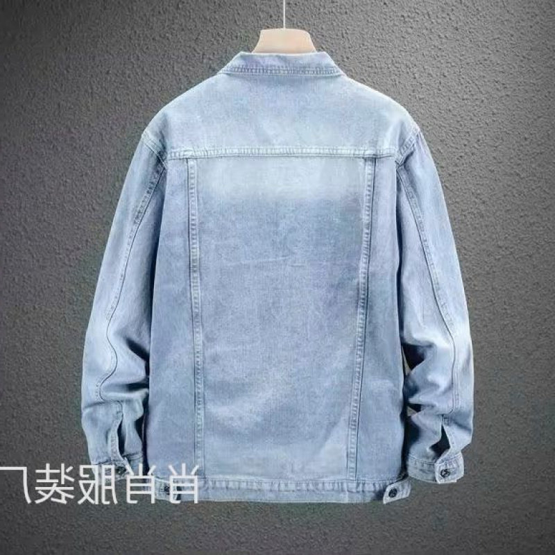 休闲牛仔外套男春秋季新款宽松夹克美式潮牌复古百搭夹克