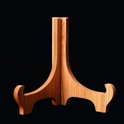 速发木架件支架底座装饰圆盘挂盘工艺品摆子看盘三脚架托架