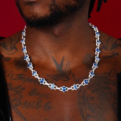 NICEPOWER 12MM ICED Droplets Chain 满钻冰滴梯方项链