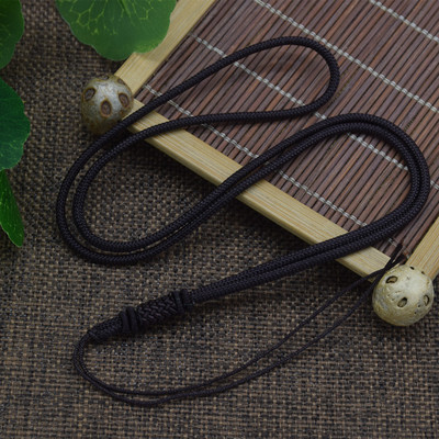 玉绳子红绳 吊坠绳玉佩挂绳 黄金玉石手工编织绳纯线项链绳 细款