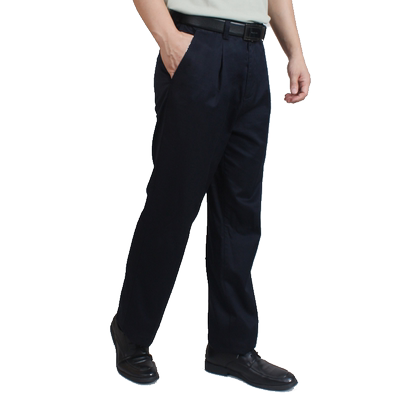 YOUNG RIVER/雅韵男士商务休闲四季全棉单折宽松休闲裤