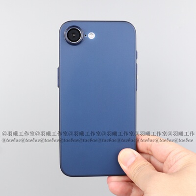适用苹果iPhone17e全包按键tpu软壳17ProMax手机壳16封闭拍照键磨砂防指纹15静音键14半透明简约超薄13蓝色12