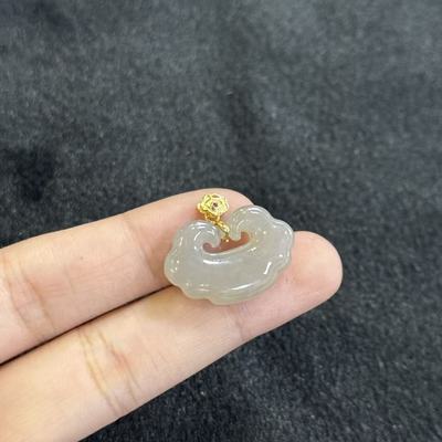 925和田玉如意锁吊坠-约19*24*5mm-多样性发货-S和-Y9572