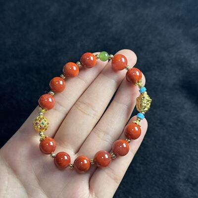 南红（玛瑙）南红DIY手串-约9mm-多样性发货-G帝-A3938