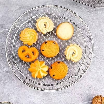 AirFryer空气炸锅配件烧烤架子三层叠网烤箱配件304不锈钢脱水架