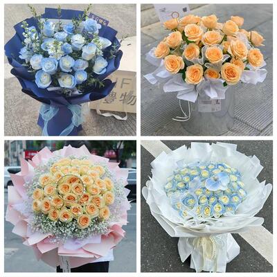 送锦州市古塔区凌河区太和区鲜花店同城送女朋友520玫瑰老婆生日