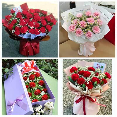 定西市渭源县临洮县漳县岷县同城鲜花店38节送长辈女士康乃馨百合