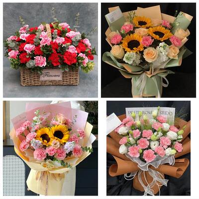 贵阳市南明云岩区花溪乌当区同城鲜花店38节送长辈女士康乃馨百合