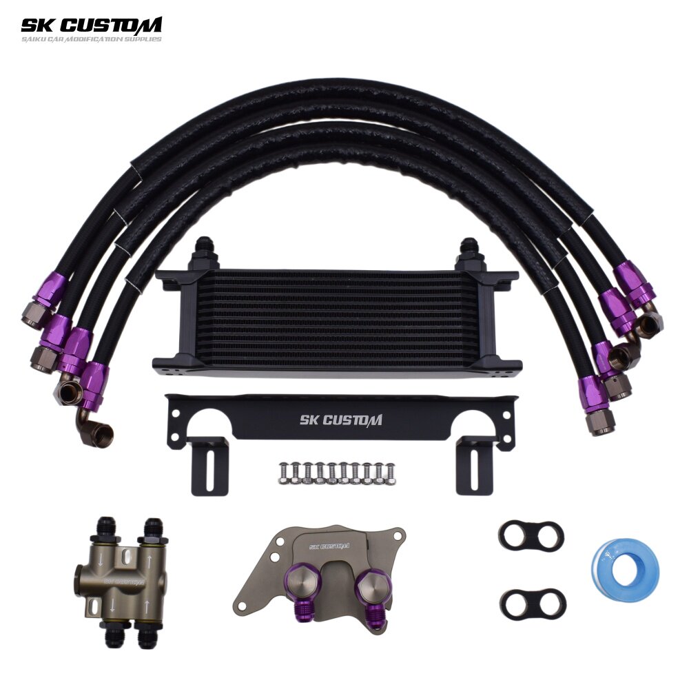 SK CUSTOM适用迷你1.6T R55 R56 N14 N18 MiNi机油散热器恒温套件