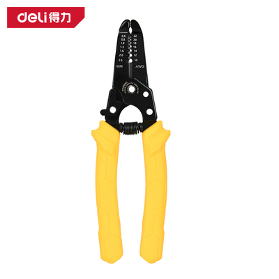 deli得力工具7挡电工多功能手动电线电缆剥线器剥线钳 DL2607C