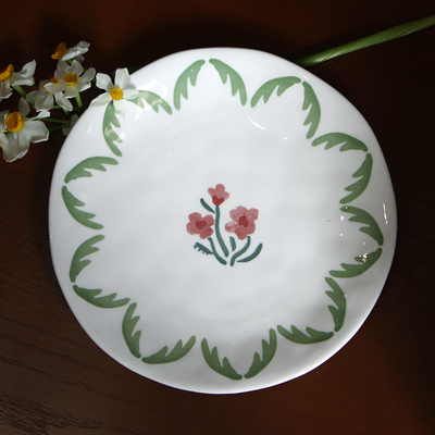 陶瓷釉下彩花卉餐盘收纳摆盘赏盘