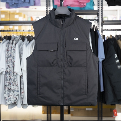 李宁羽绒马甲保暖防泼水