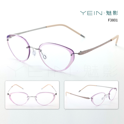 魅影YEIN凡客生活3801钻石切边近视镜超轻钛架专柜正品