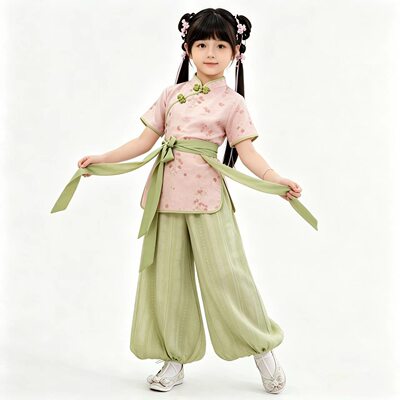 中华娘儿童小厨娘旗袍套装