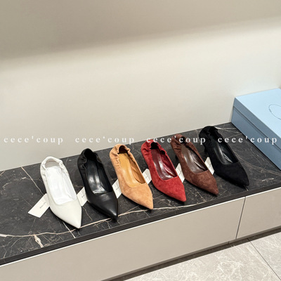 25FW尖头细跟高跟鞋浅口单鞋