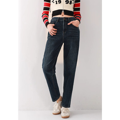 Mixblu麦斯兰专柜正品休闲高腰显瘦加厚加绒小脚牛仔裤冬BXB29008