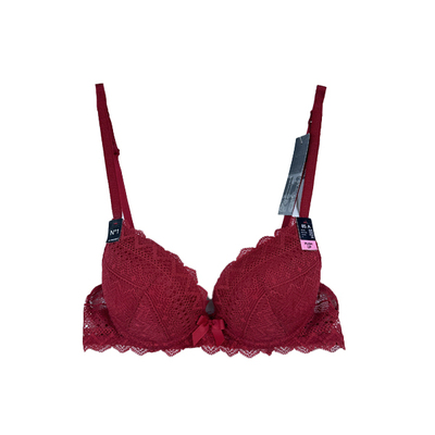 包邮艾格伊品专柜正品70A纯色有钢圈蕾丝胸罩女内衣文胸8E0725003