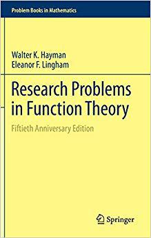 预订 Research Problems in Function Theory