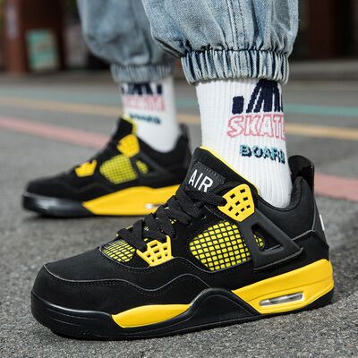 莆田纯原aj4电母男鞋2025新款白水泥高帮aj3篮球鞋运动休闲板鞋女