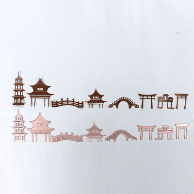 切割DIY手工样机建筑寺庙制作